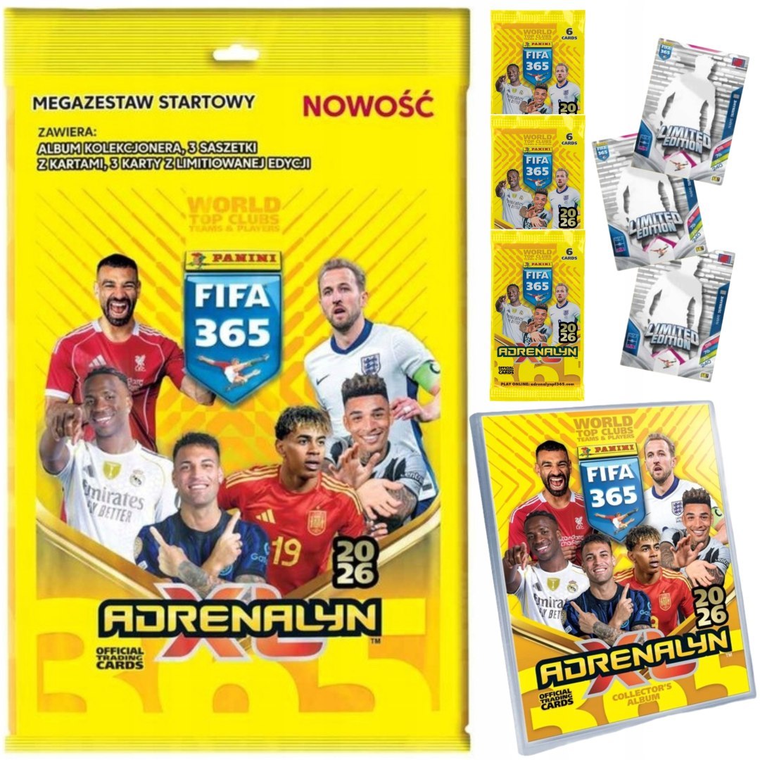 ALBUM FIFA 365 2026 PANINI MEGA ZESTAW STARTOWY KARTY PIŁKARSKIE ...